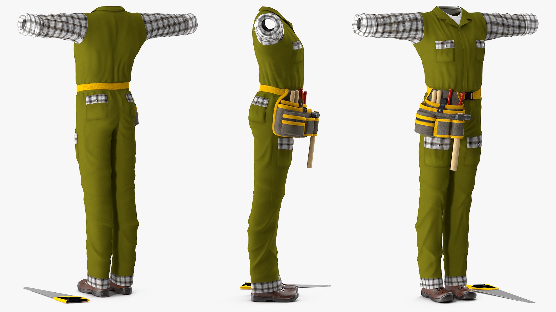 Workman uniforms 2 3D model - TurboSquid 1644248