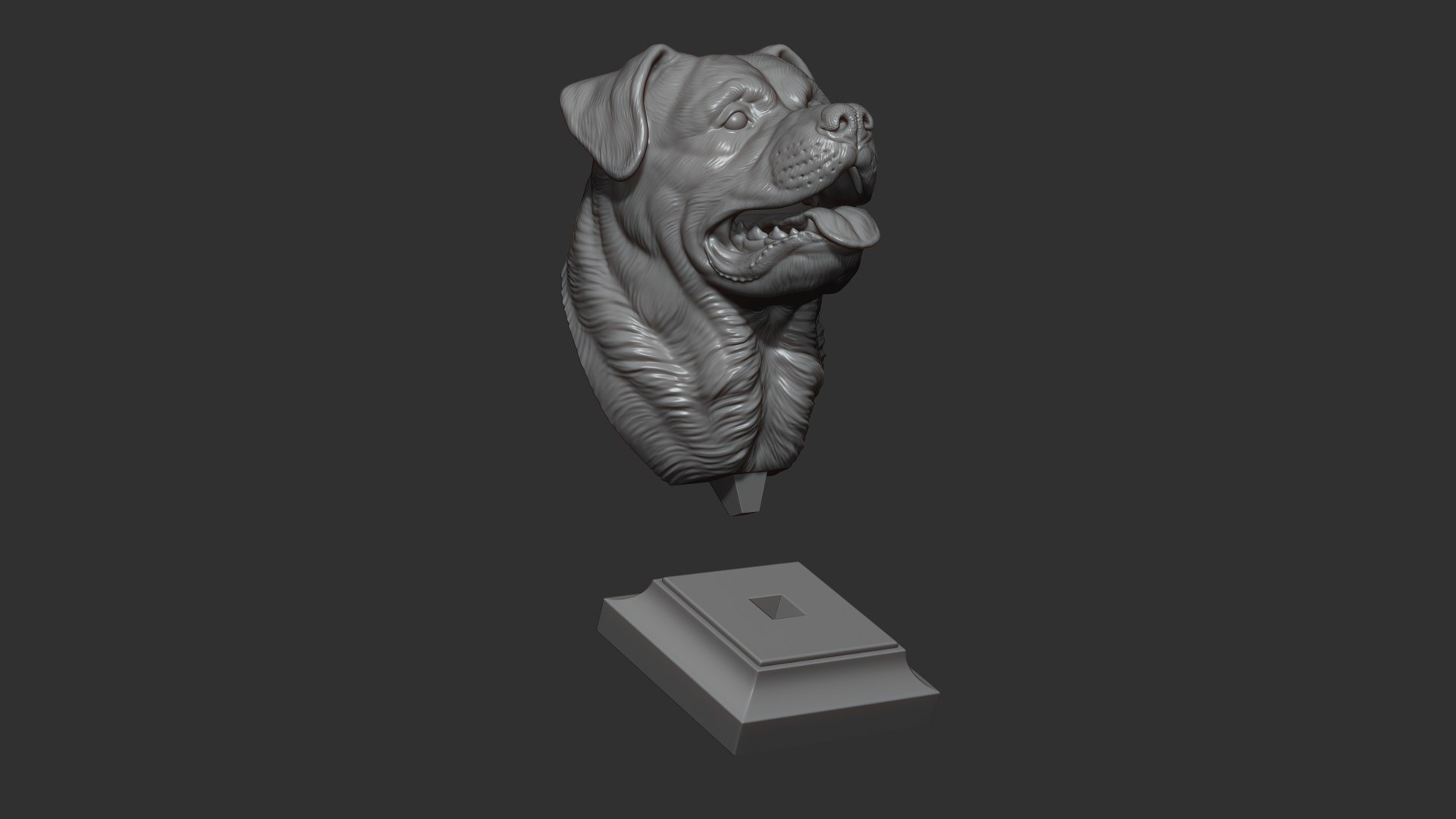 Rottweiler Gloomy Bust Model - TurboSquid 2213772
