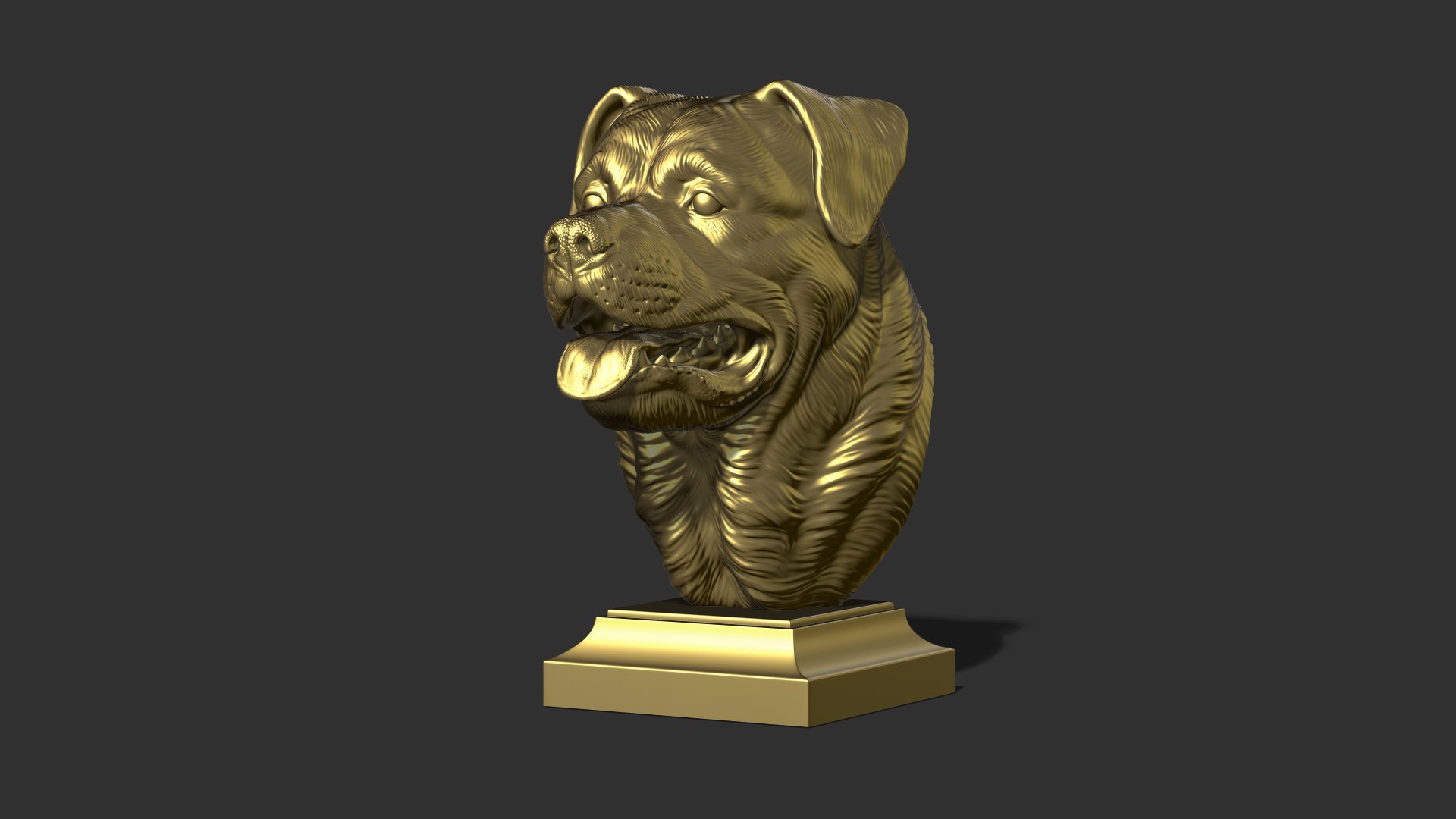 Rottweiler Gloomy Bust Model - TurboSquid 2213772