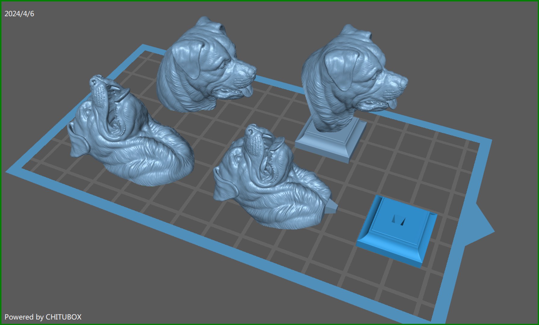 Rottweiler Gloomy Bust Model - TurboSquid 2213772