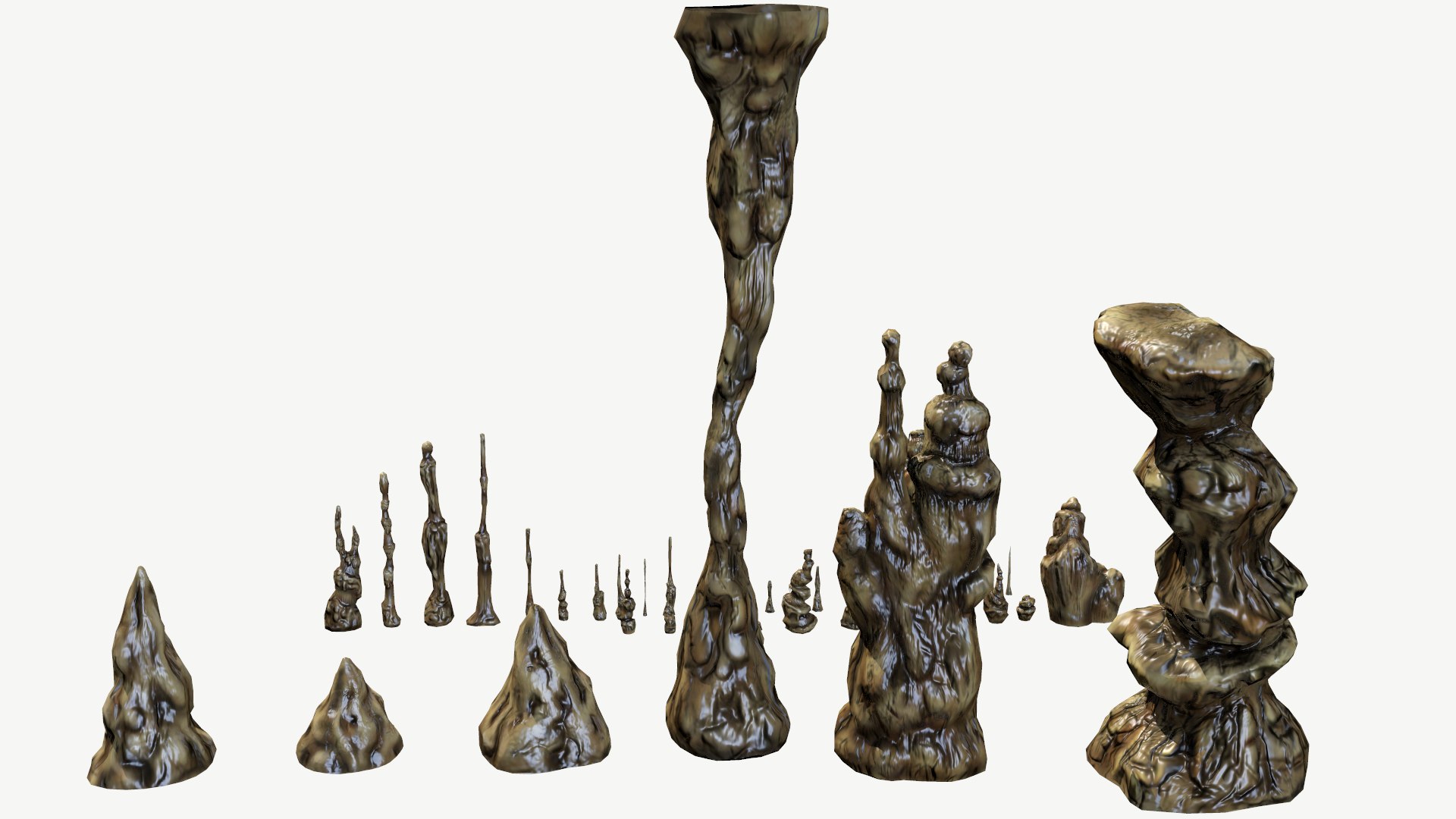 Set Stalagmites 3d Fbx