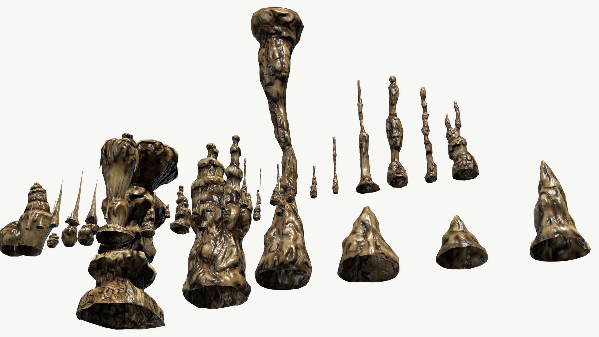 Set Stalagmites 3d Fbx