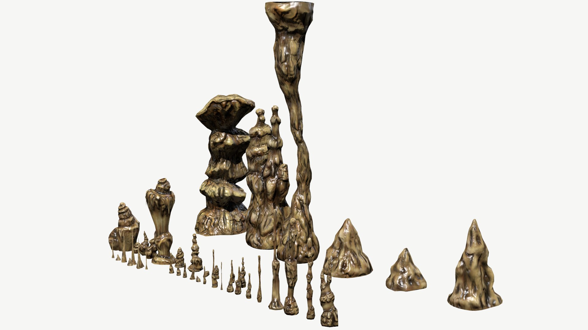Set Stalagmites 3d Fbx