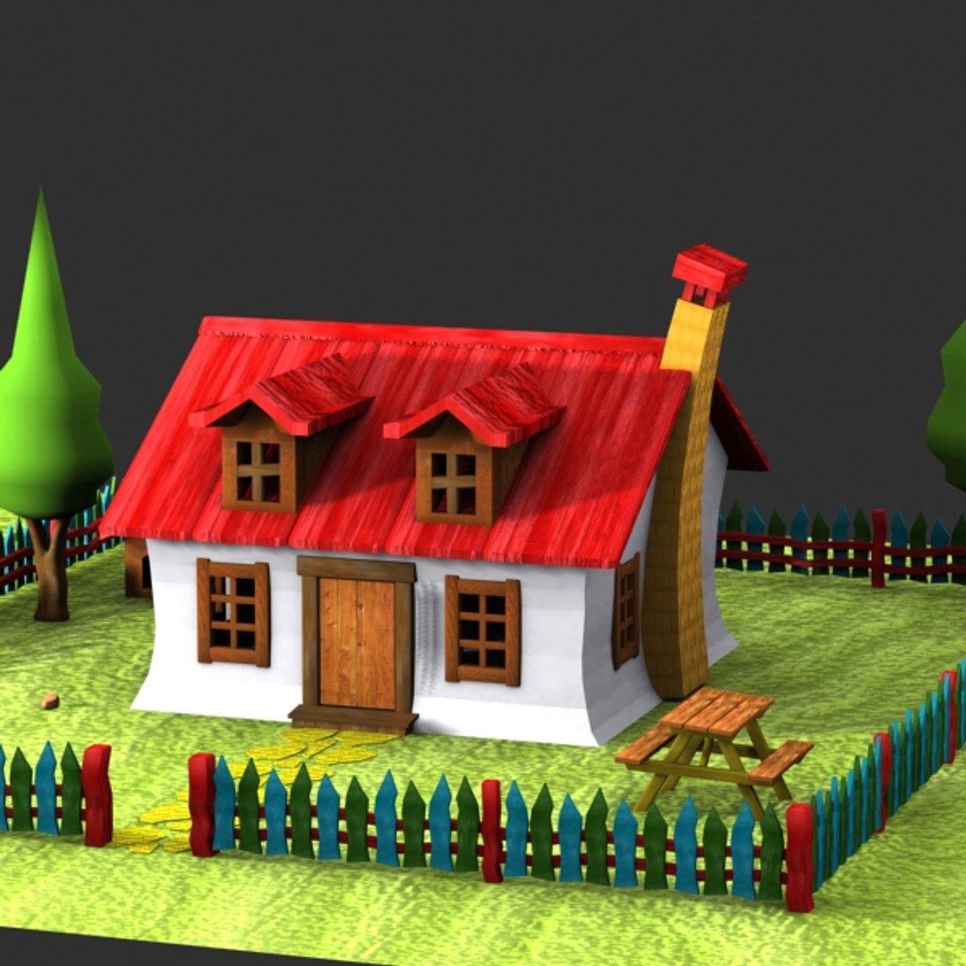 cartoon house toon 3ds