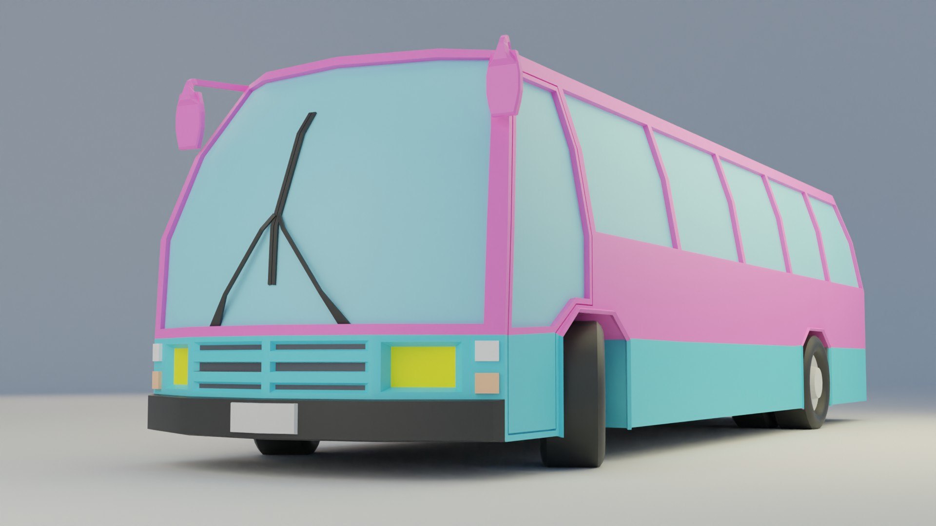 3D Low Poly Bus 01 - TurboSquid 2200774