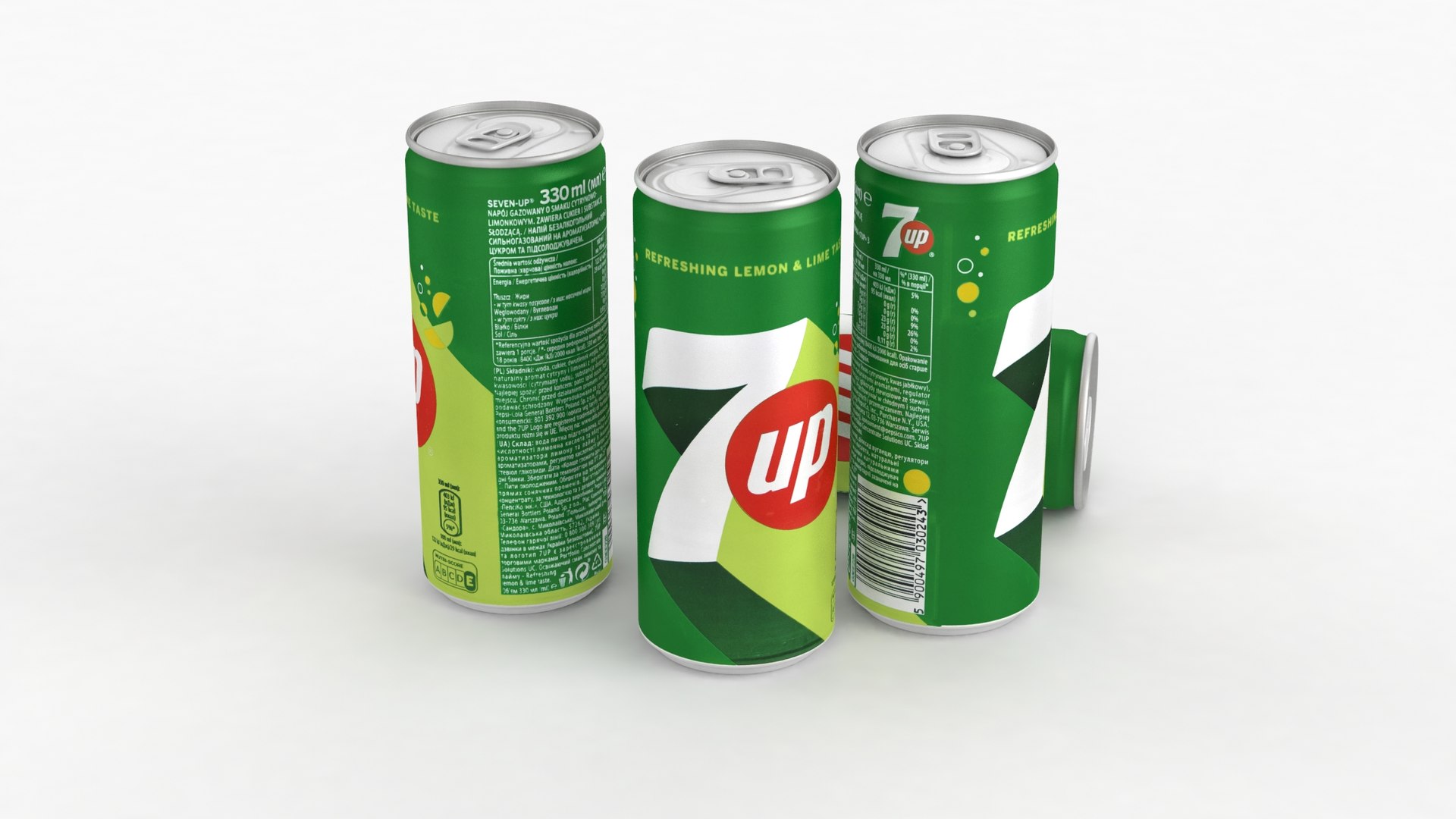 3D Beverage Can 7UP 330ml 2024 Model - TurboSquid 2277324