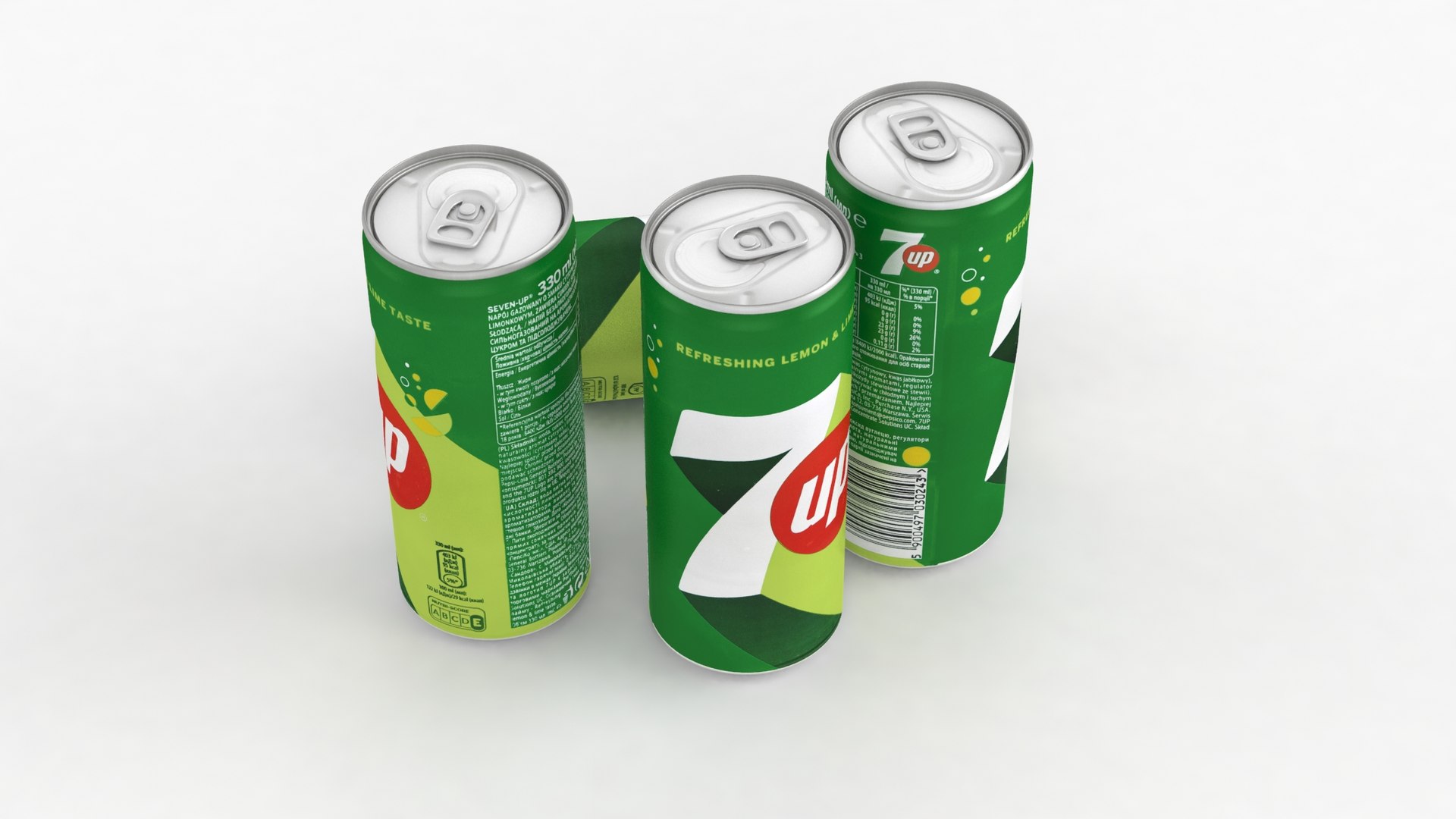 3D Beverage Can 7UP 330ml 2024 Model - TurboSquid 2277324