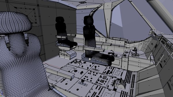 비행기 에어 버스 조종실 내부 3D 모델 - TurboSquid 1361764