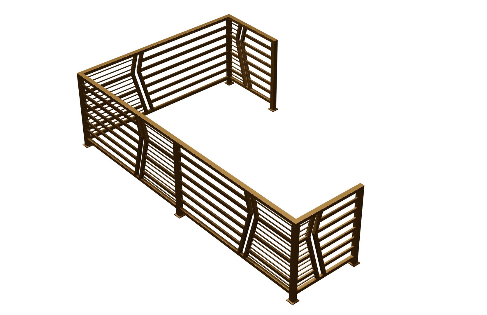 3D Model Iron Balcony Railing 3D Model - TurboSquid 1904291