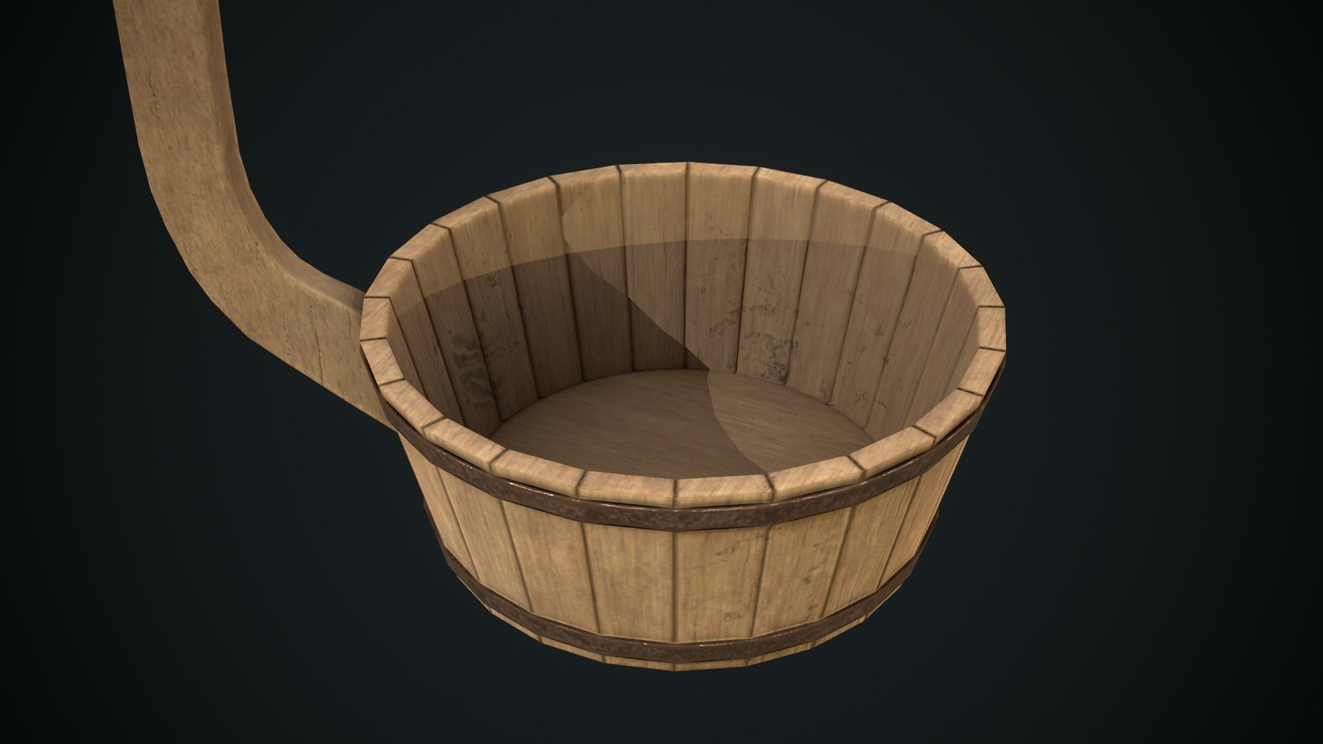 Wooden Low Poly Ladle 3D Model - TurboSquid 1939696