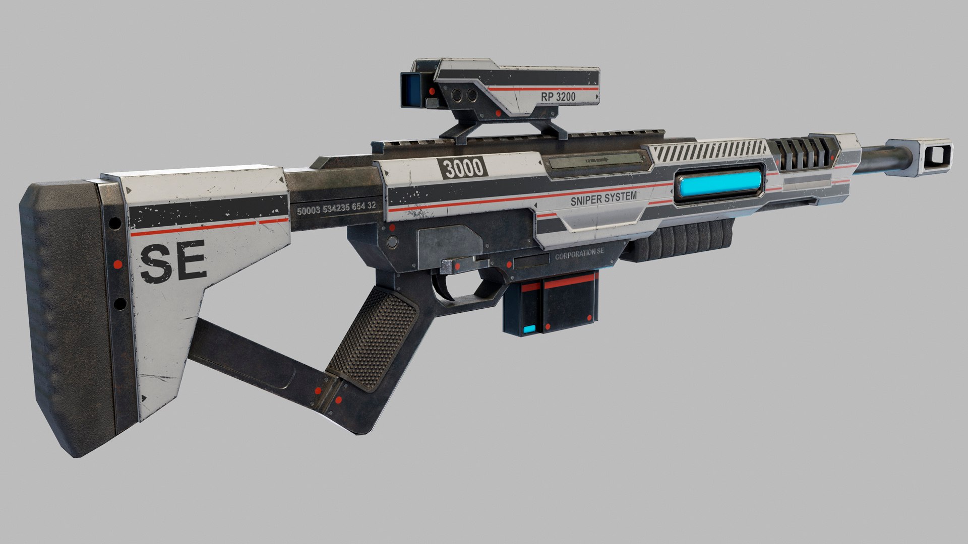 Sci Fi Sniper Rifle 3D - TurboSquid 2328425