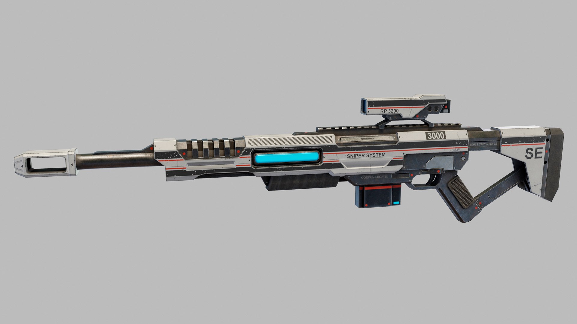 Sci Fi Sniper Rifle 3D - TurboSquid 2328425