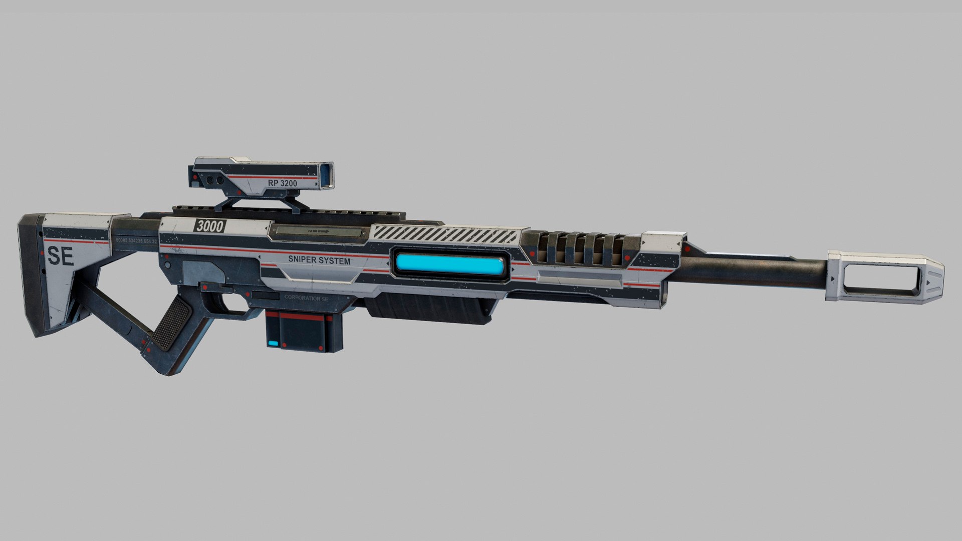 Sci Fi Sniper Rifle 3D - TurboSquid 2328425