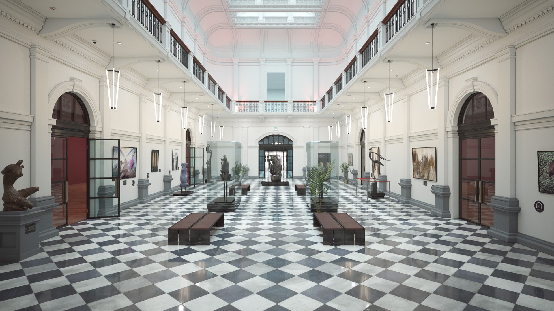 3D Art Gallery Model - TurboSquid 1933182