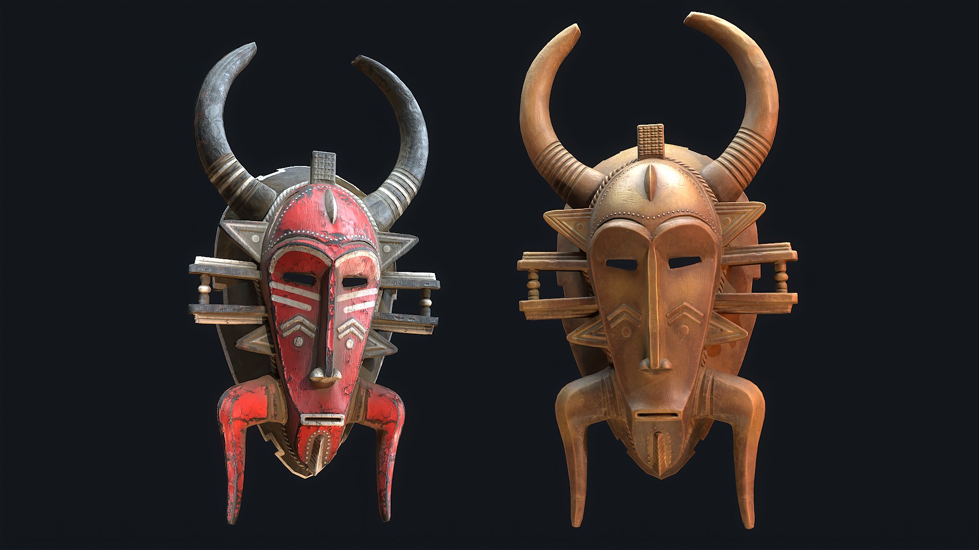3D African Mask 9 Model - TurboSquid 2173773