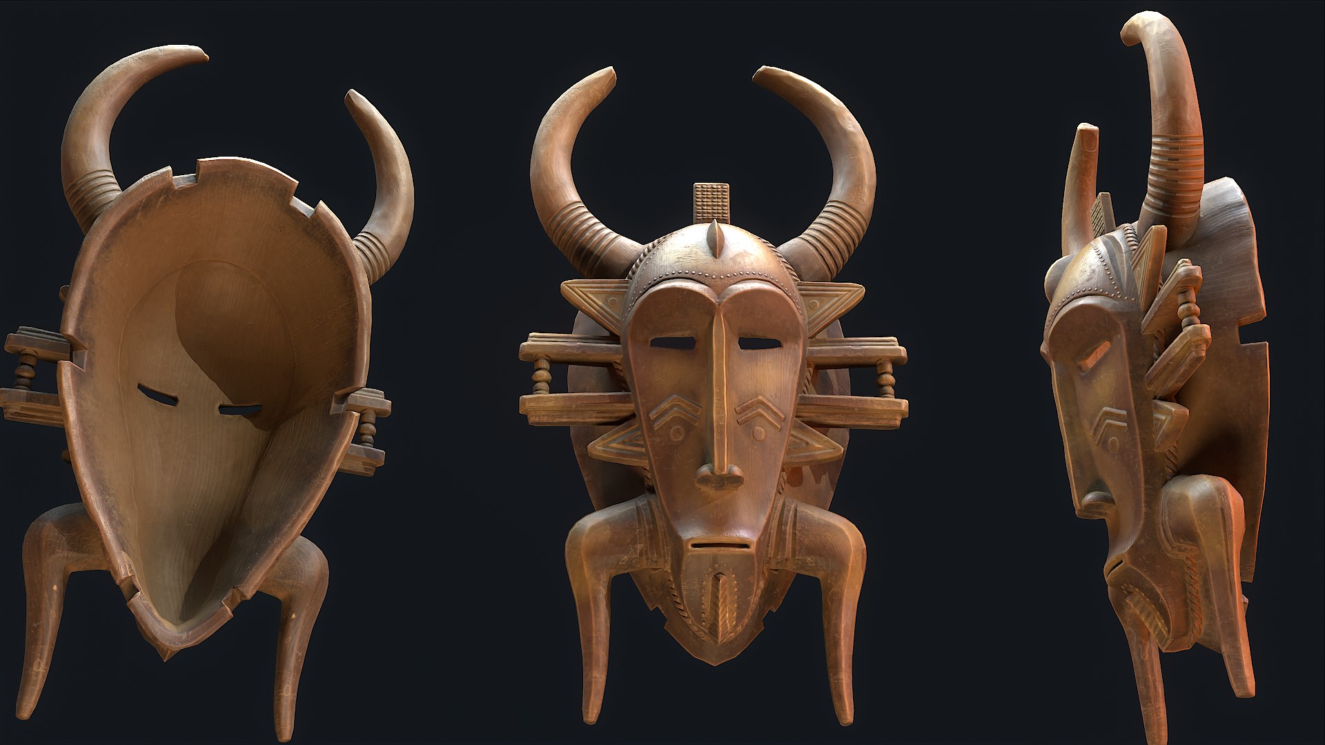 3D African Mask 9 Model - TurboSquid 2173773