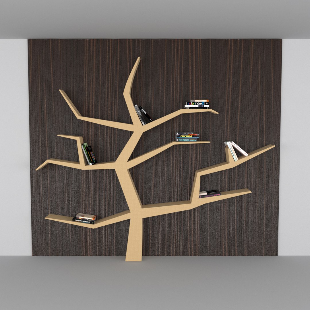 3D Modern Book Shelf Model - TurboSquid 1173683