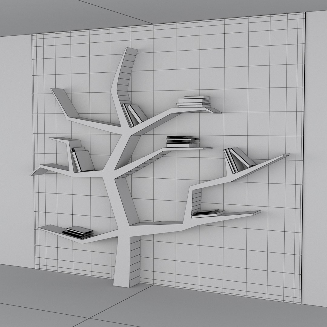 3D Modern Book Shelf Model - TurboSquid 1173683