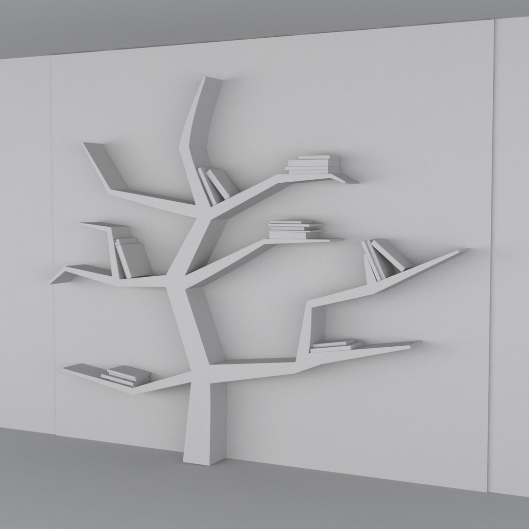 3D Modern Book Shelf Model - TurboSquid 1173683