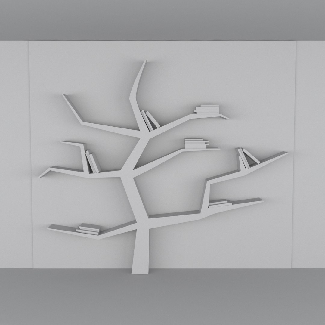 3D Modern Book Shelf Model - TurboSquid 1173683