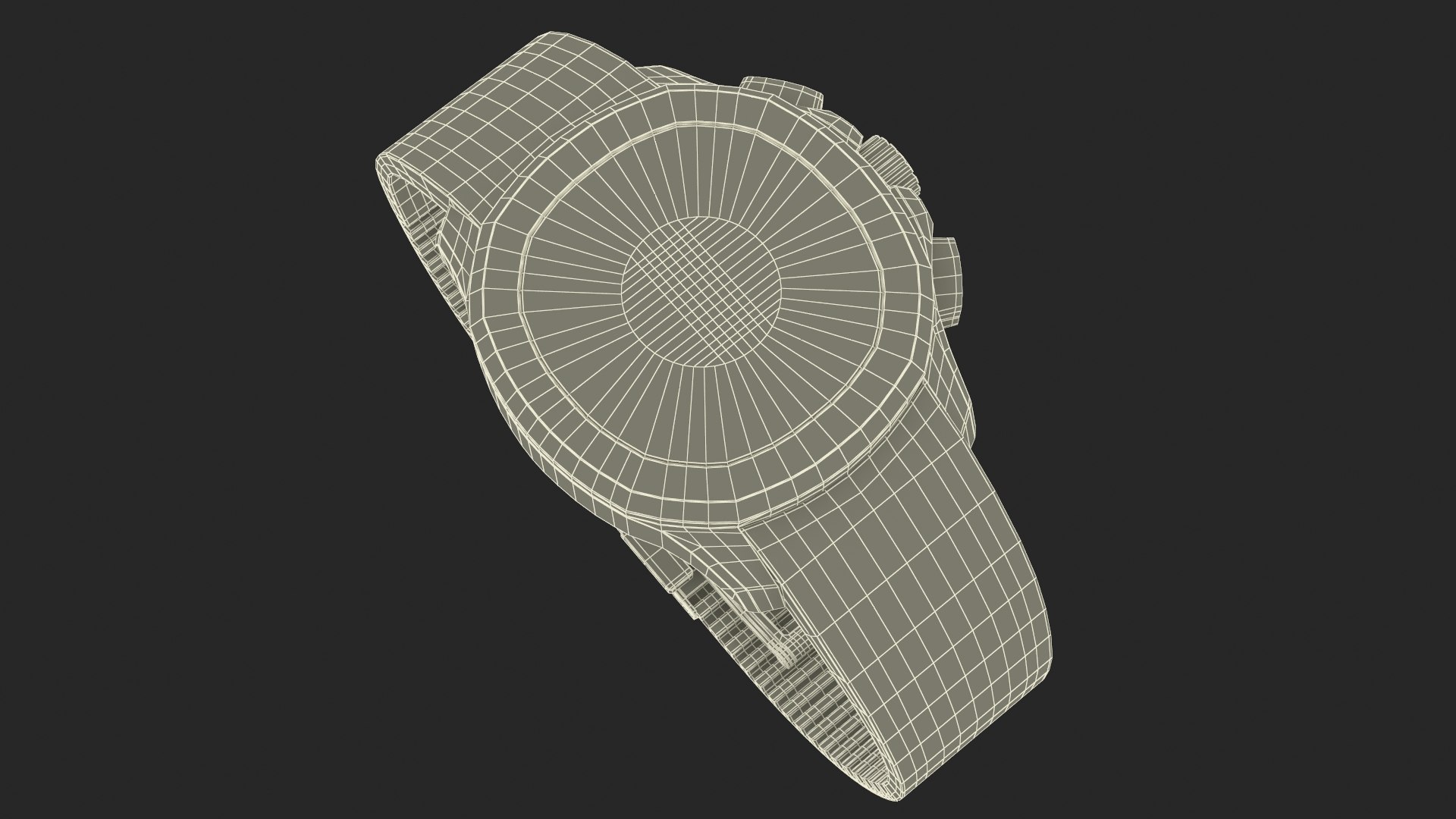 Luxury Wristwatch With Rubber Strap 3D Model - TurboSquid 2391400