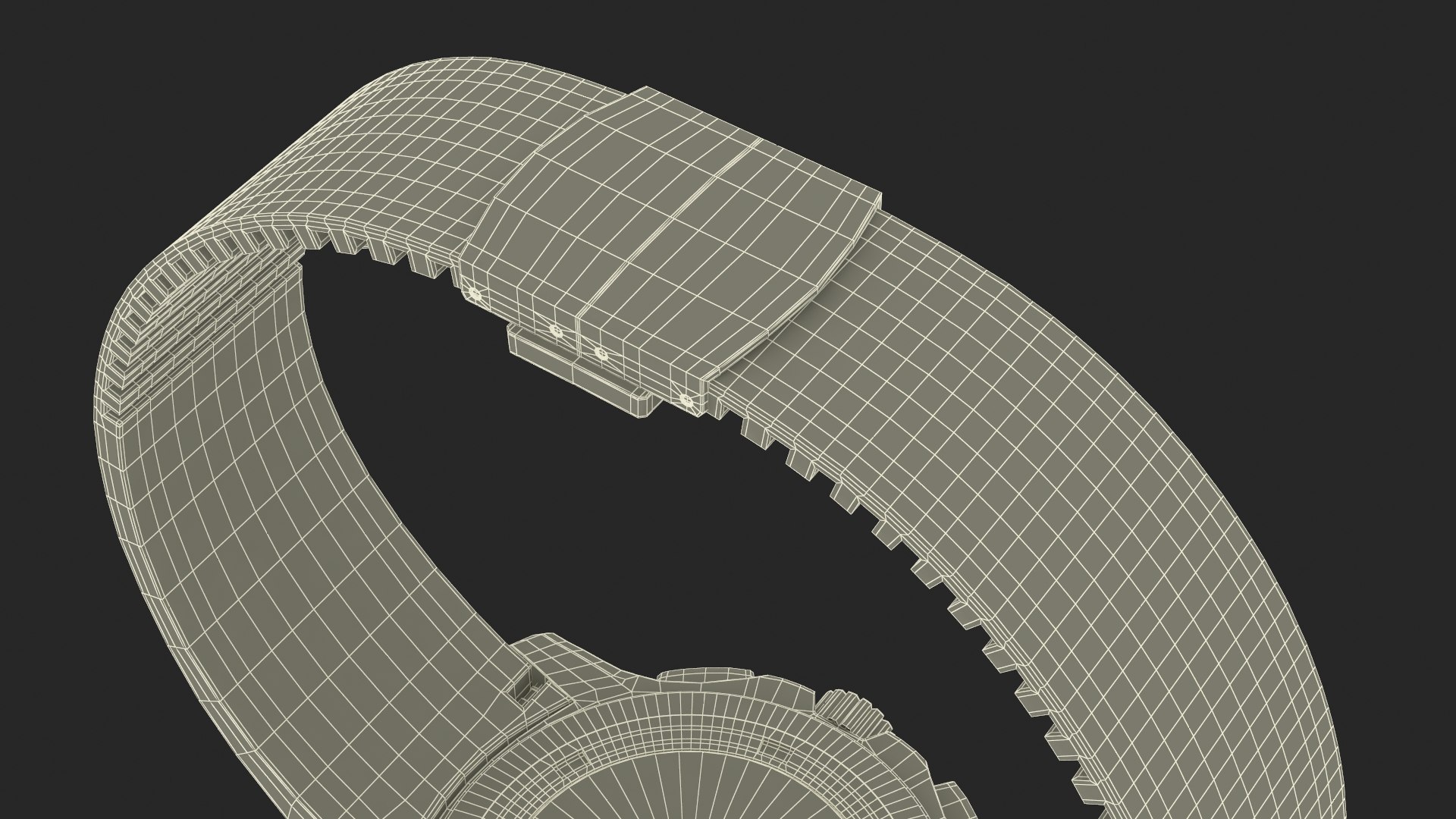 Luxury Wristwatch With Rubber Strap 3D Model - TurboSquid 2391400