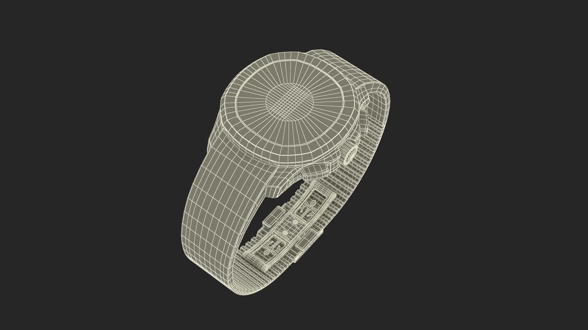 Luxury Wristwatch With Rubber Strap 3D Model - TurboSquid 2391400