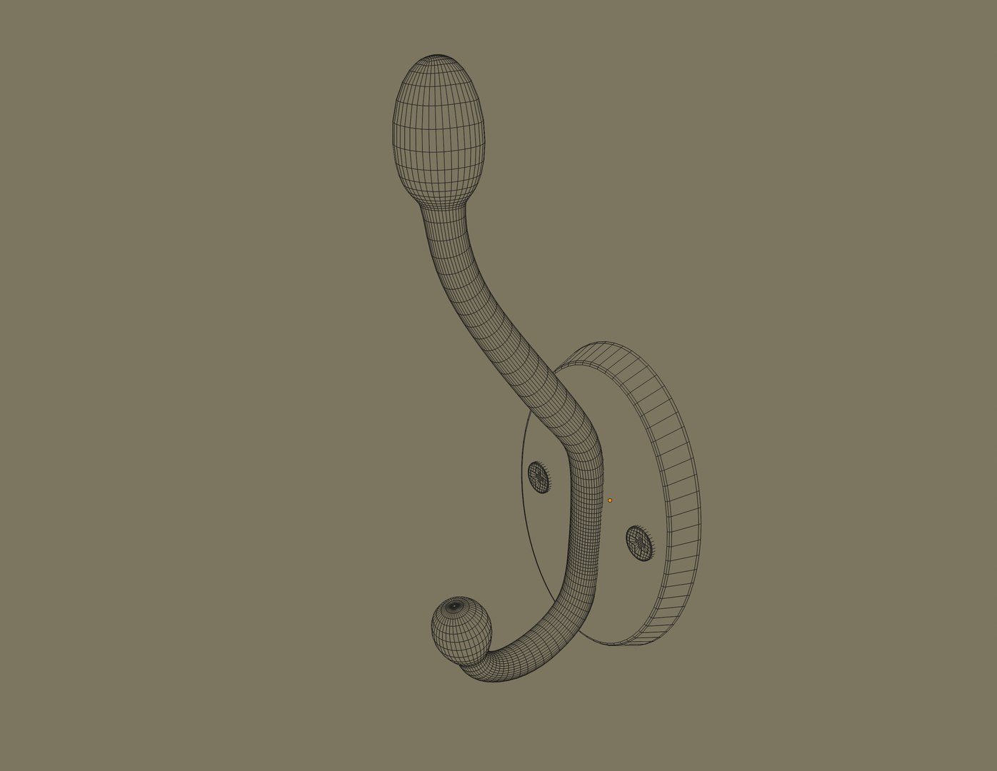 Coat hook 3D model - TurboSquid 1609873