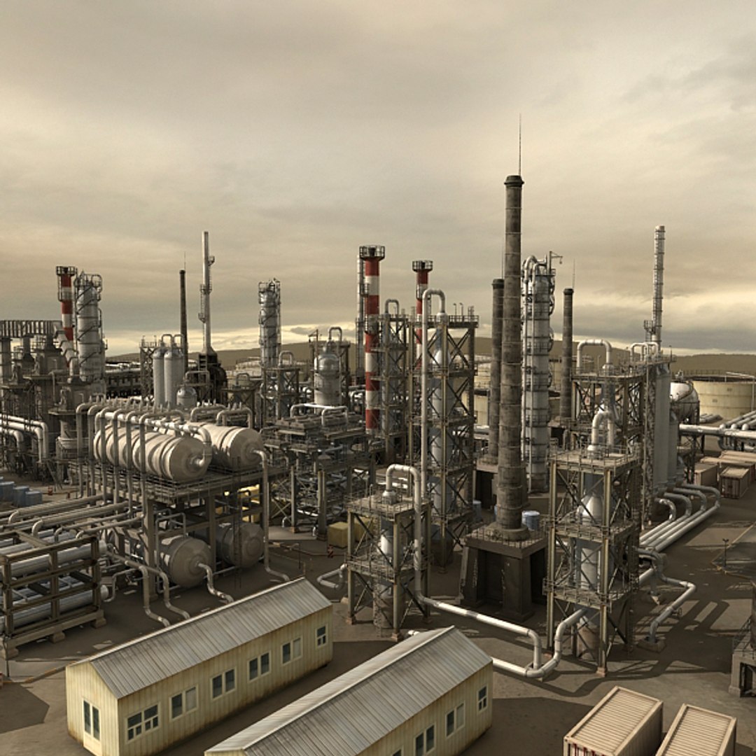 3d Model Giant Refinery