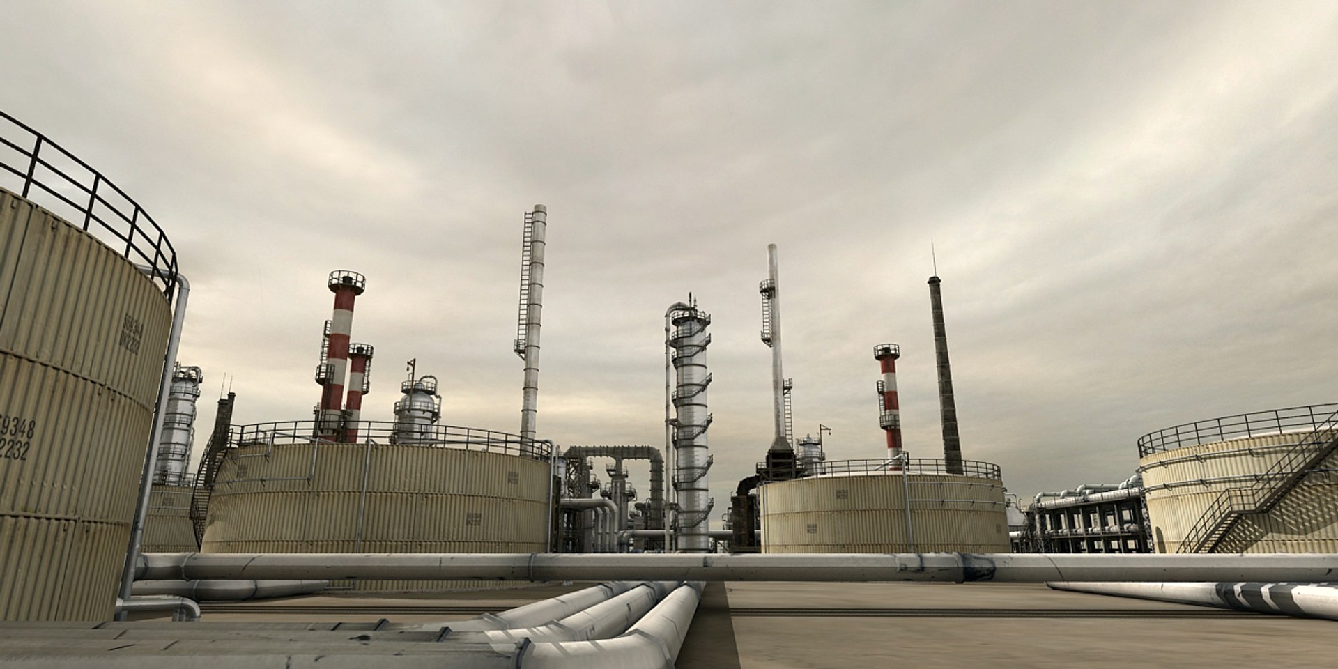 3d Model Giant Refinery