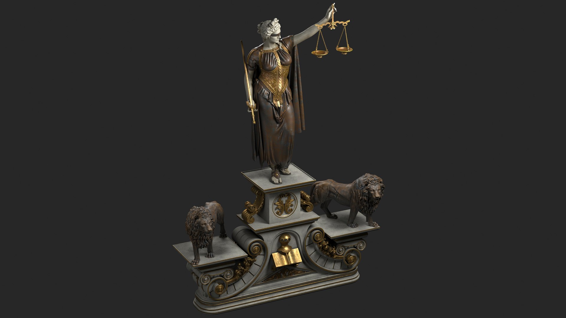 3ds Max Lady Justice