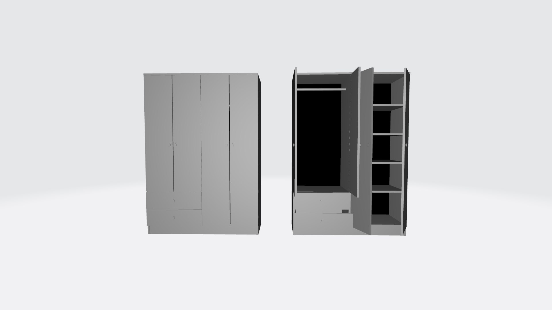 Gardrop 3D Model - TurboSquid 2007412