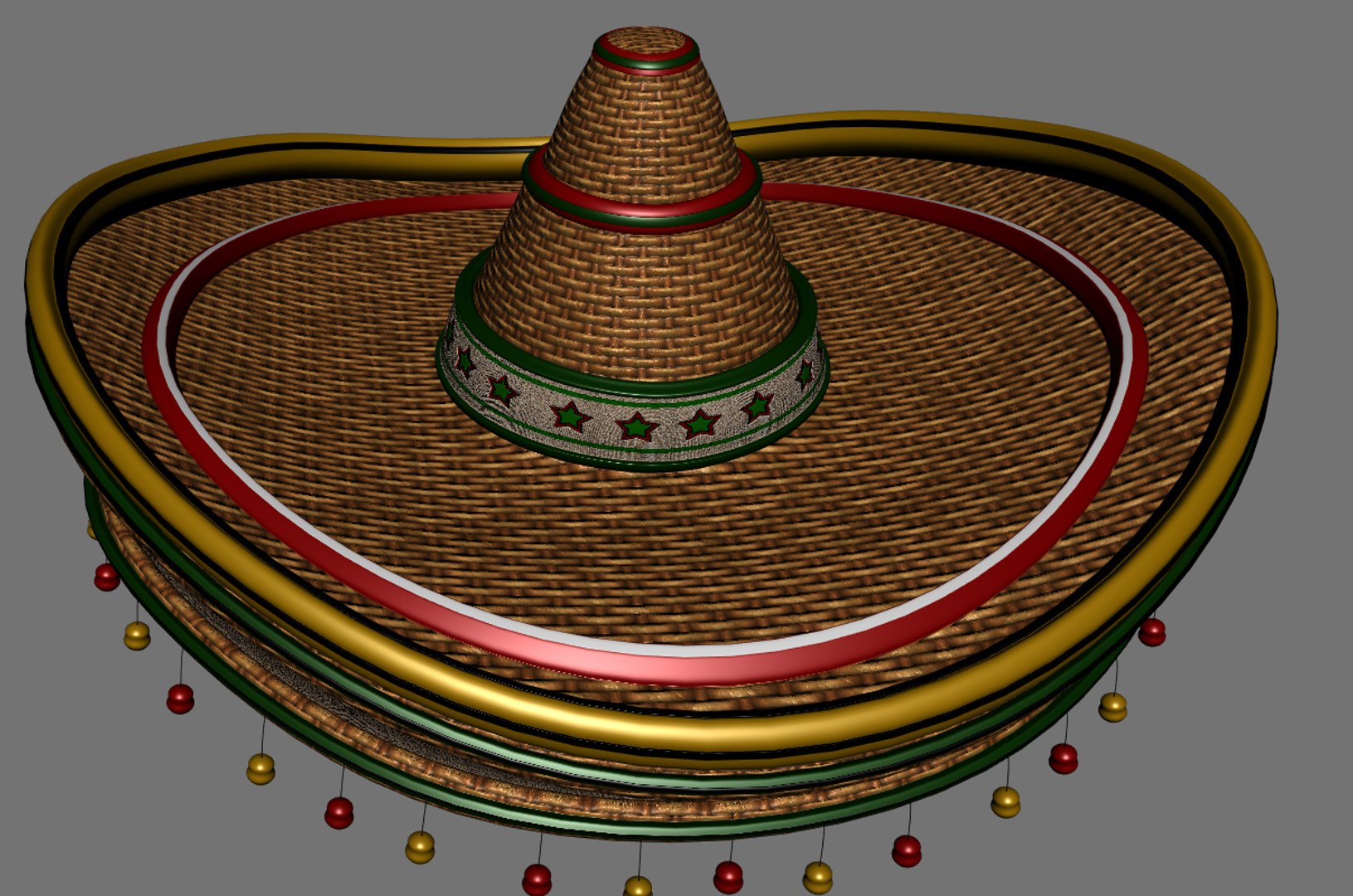 mexican hat cartoon 3d model