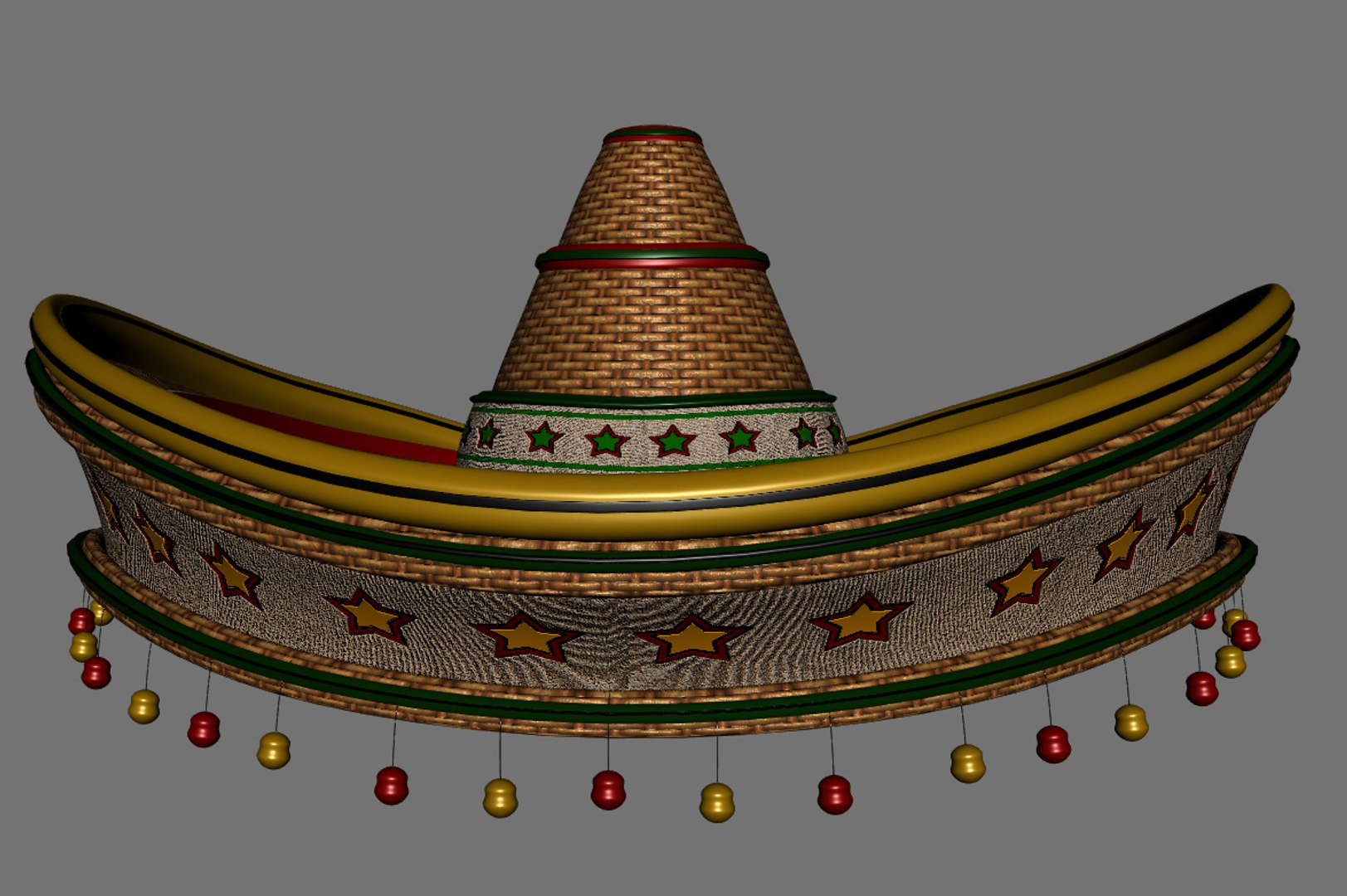 mexican hat cartoon 3d model