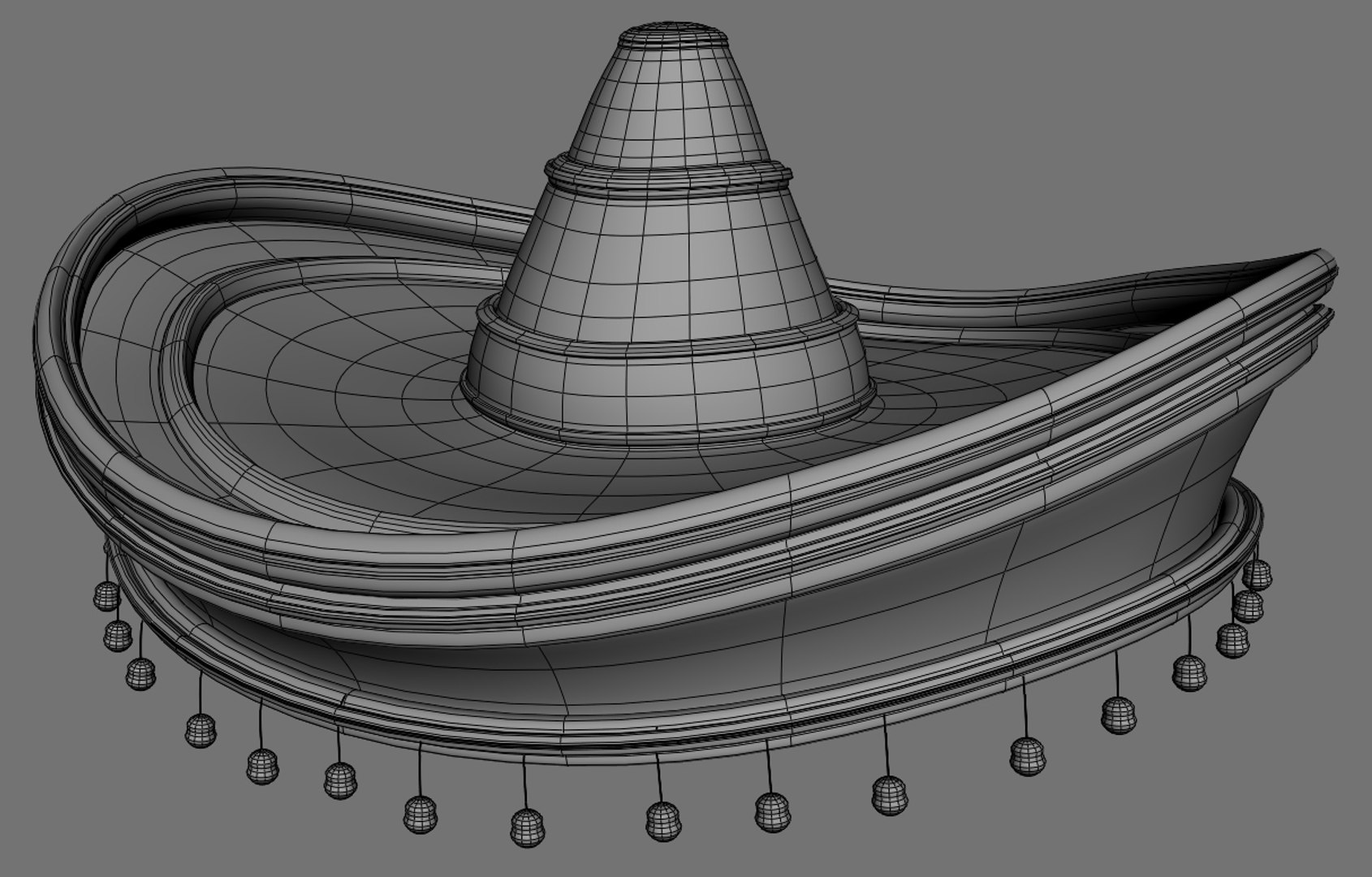 mexican hat cartoon 3d model