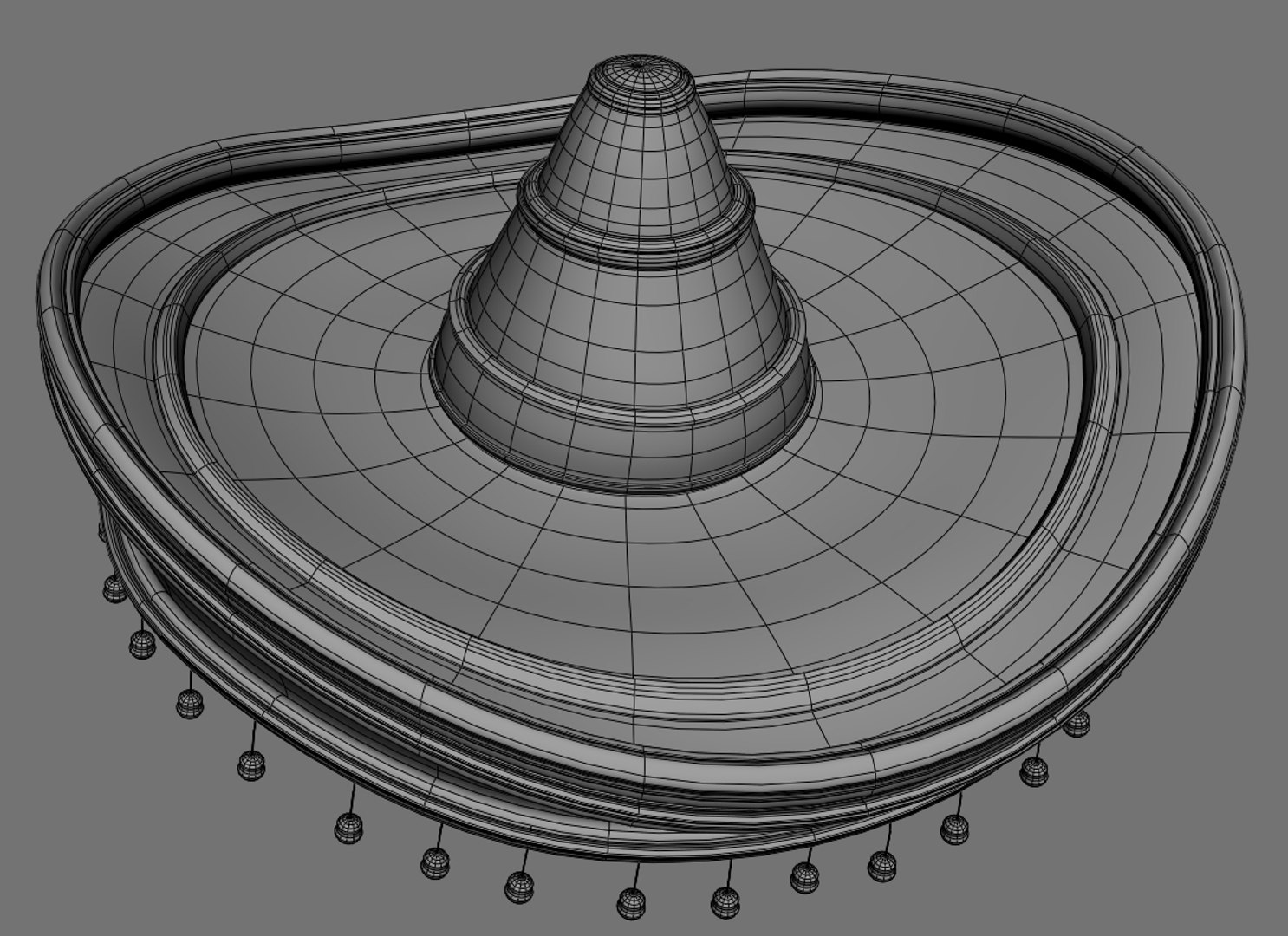 mexican hat cartoon 3d model