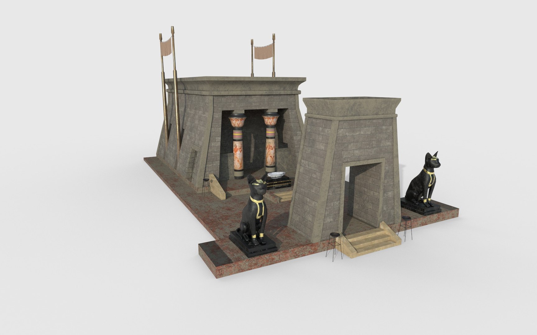 Egypt Temple 3D Model - TurboSquid 1614783