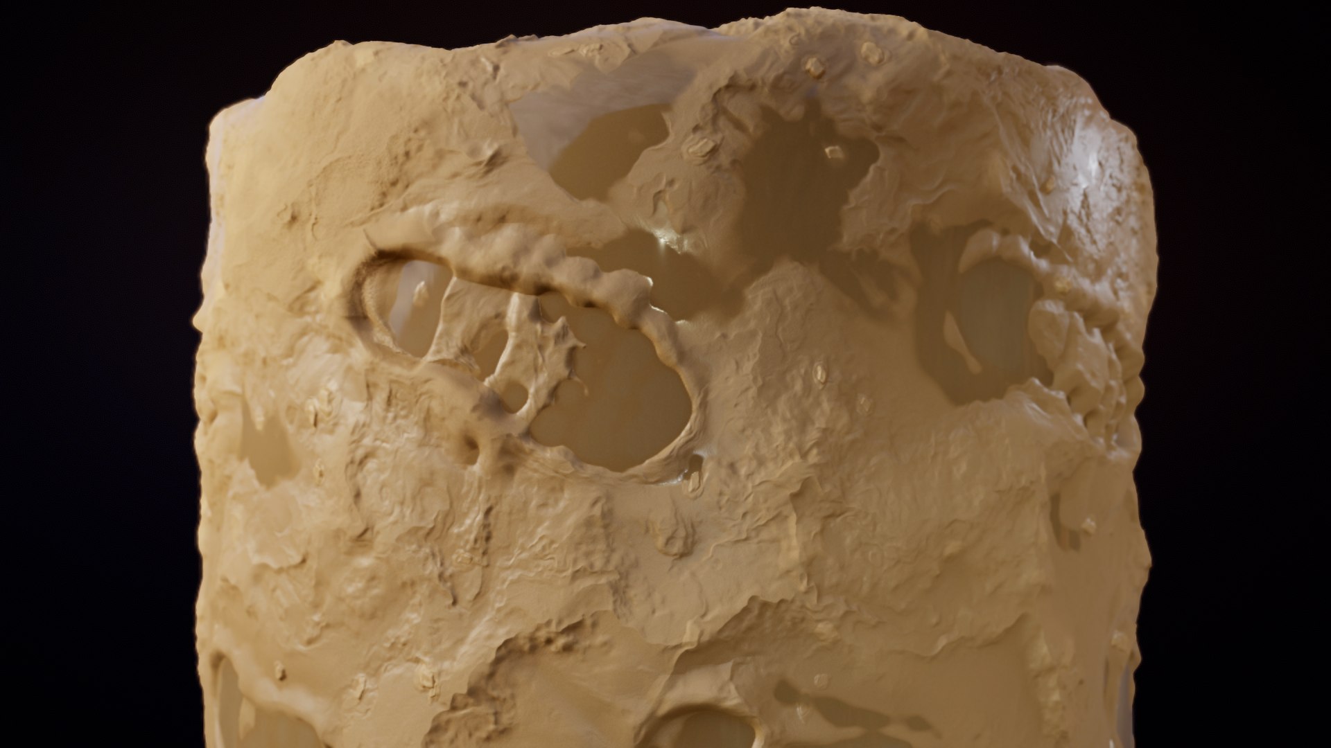 3D Seamless Mud With Stones And Moisture PBR Material Textures ...