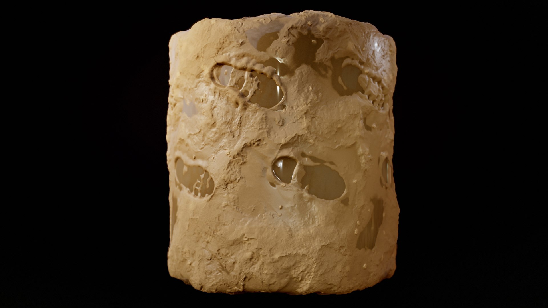 3D Seamless Mud With Stones And Moisture PBR Material Textures ...