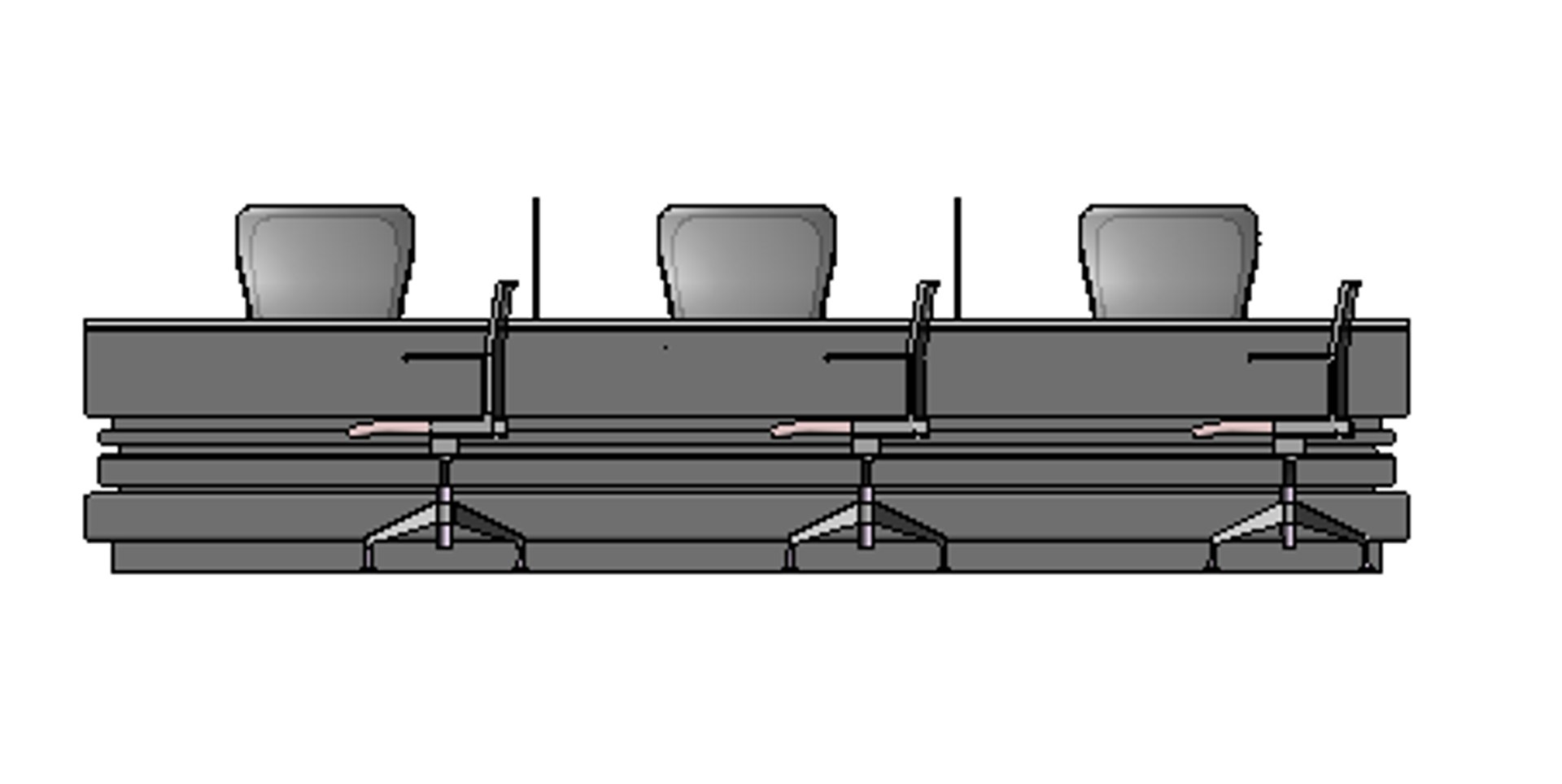 3D Model Office Table Adjustable Chairs - TurboSquid 1319255