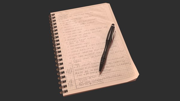 3d notepad paper write