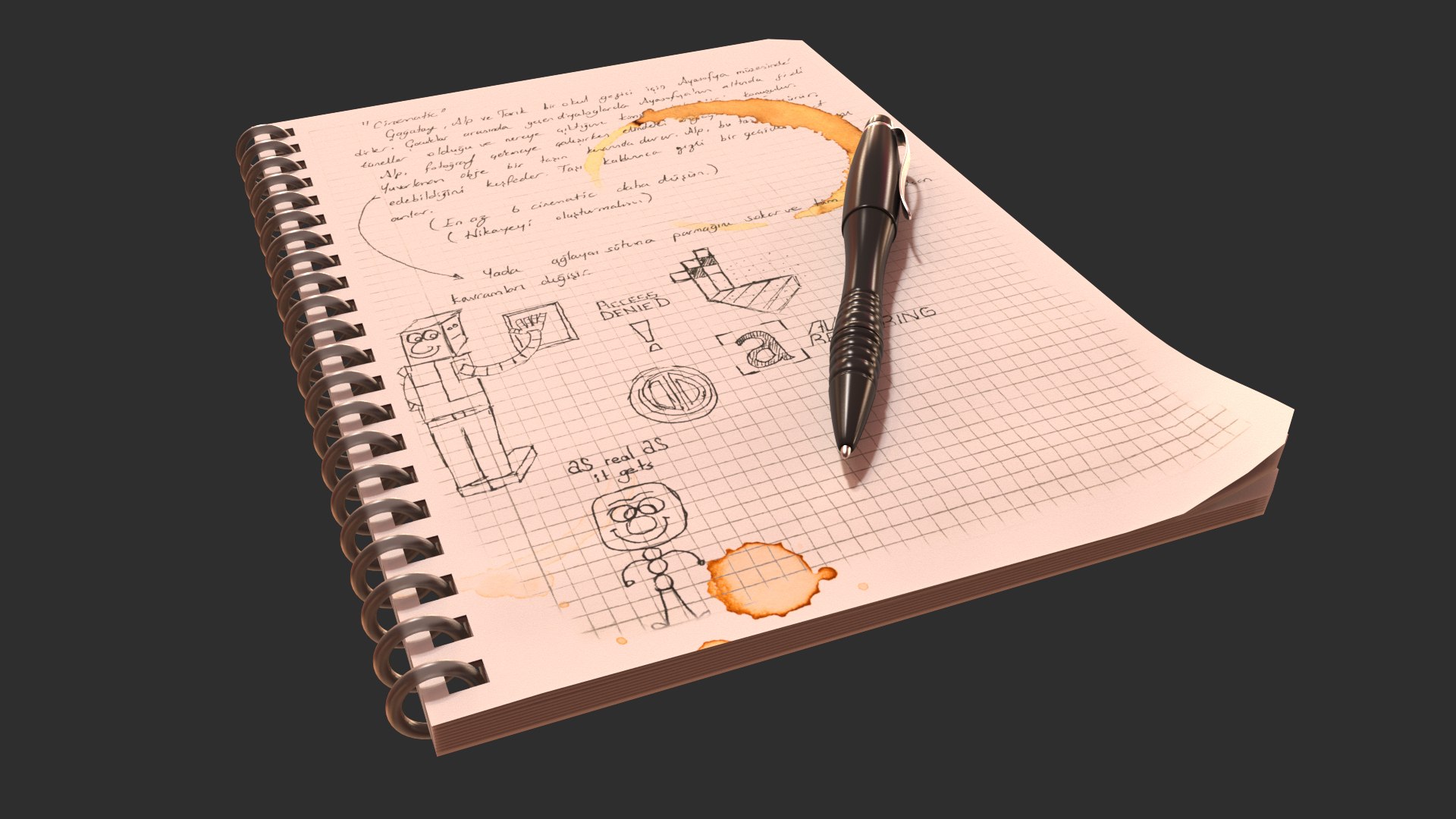 Notepad Office 3D Model - TurboSquid 1684567