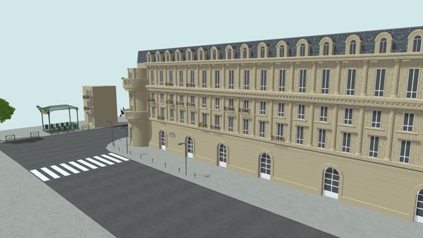 modelo 3d Estación de metro Paris Town 01 con textura - TurboSquid 2182085