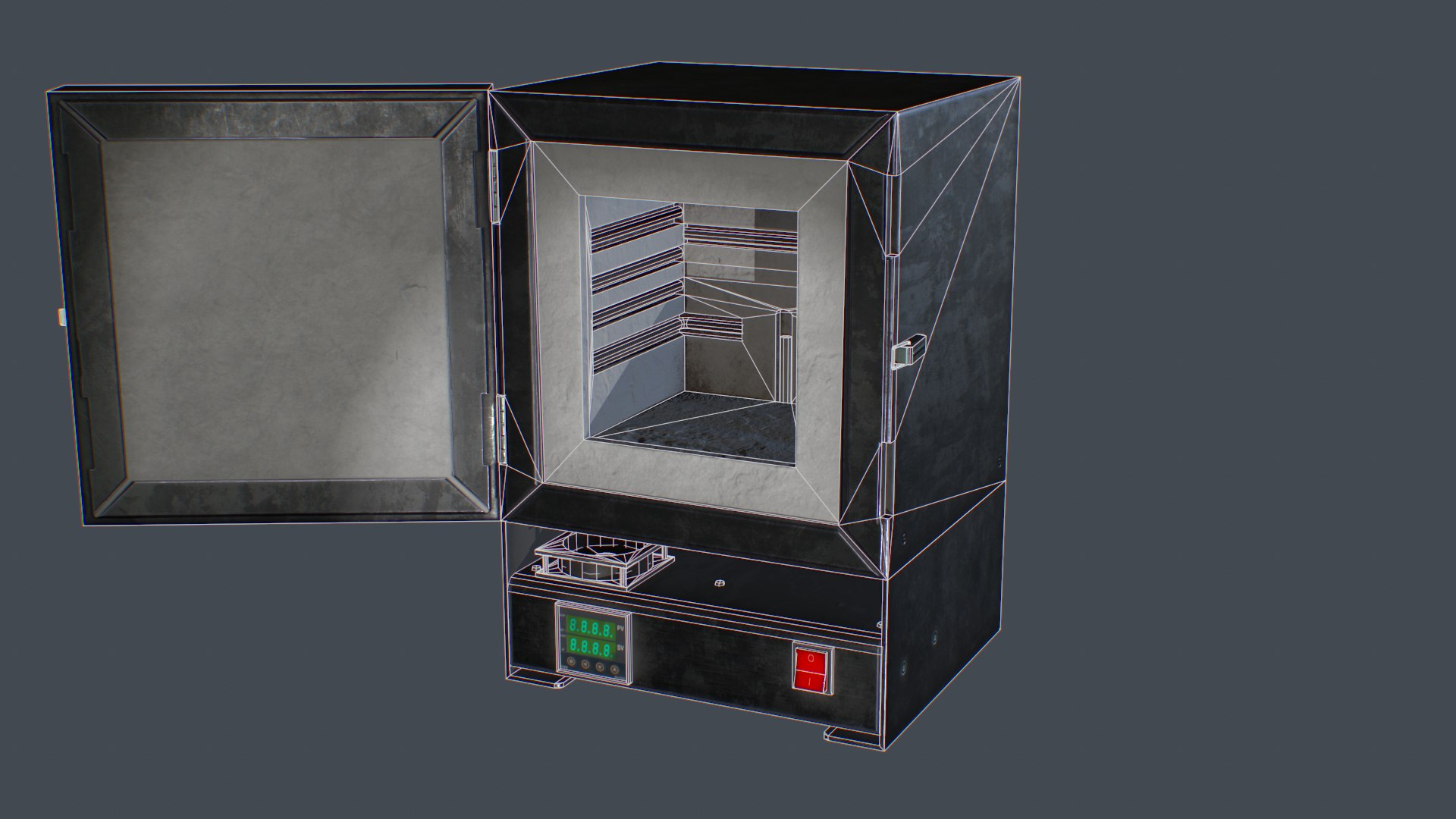 3D Stove - muffle furnace with ANIMATION model - TurboSquid 1722614