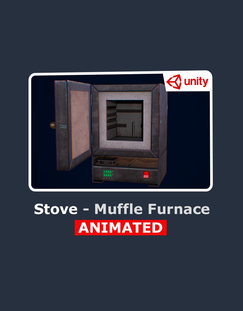 3D Stove - Muffle Furnace With ANIMATION Model - TurboSquid 1722614