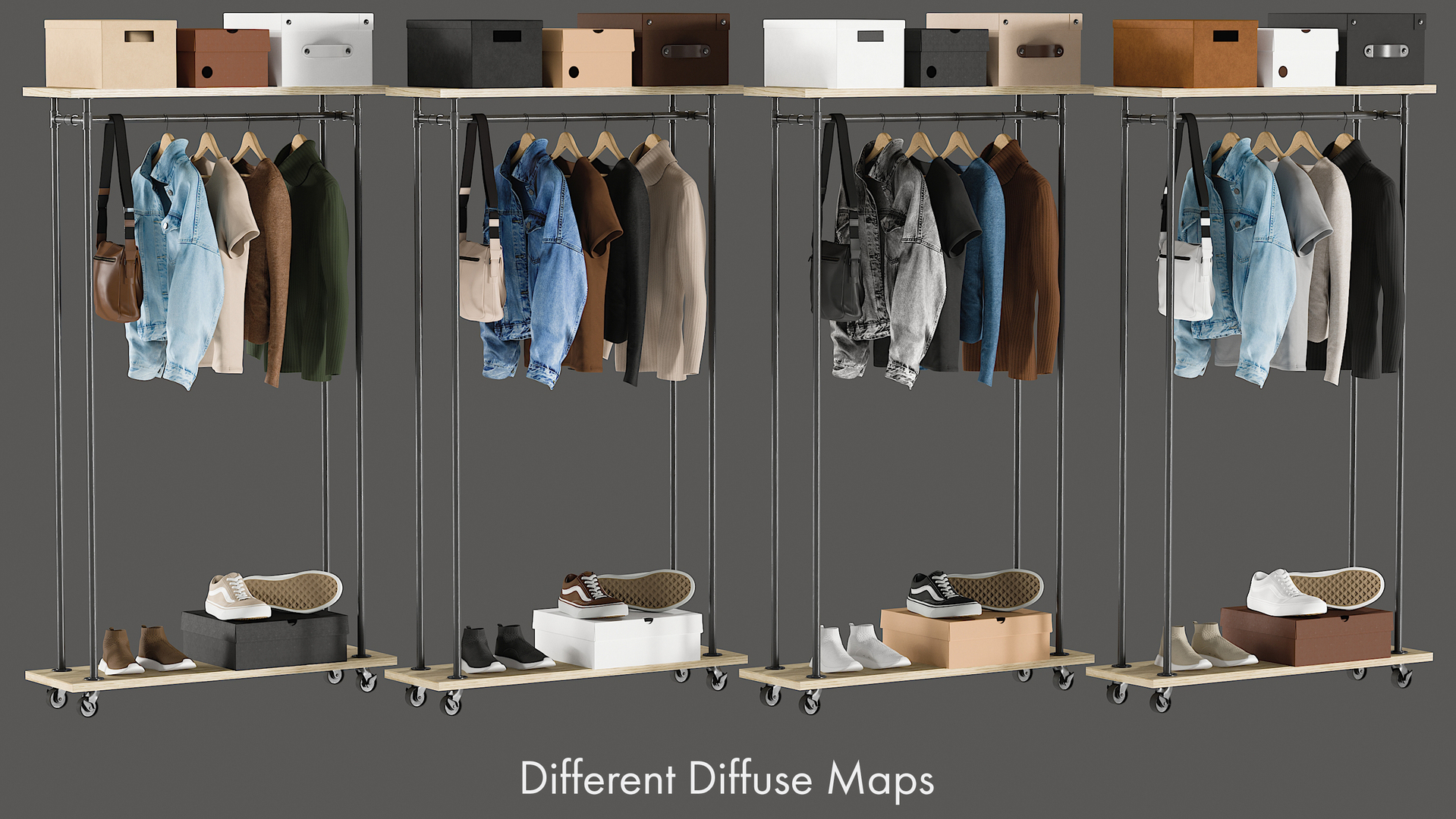 Realistic wardrobe 5 clothing 3D model - TurboSquid 1638066
