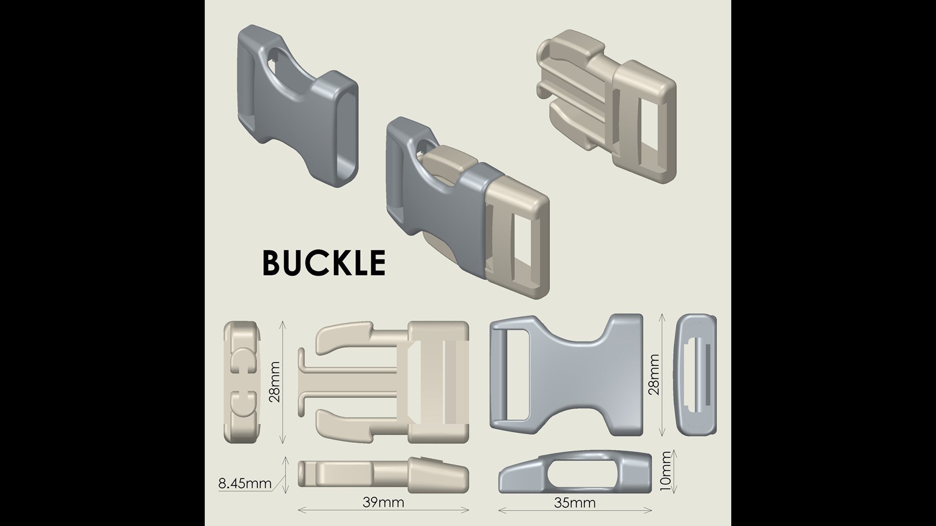 Snap Buckle 3D Model - TurboSquid 2306033
