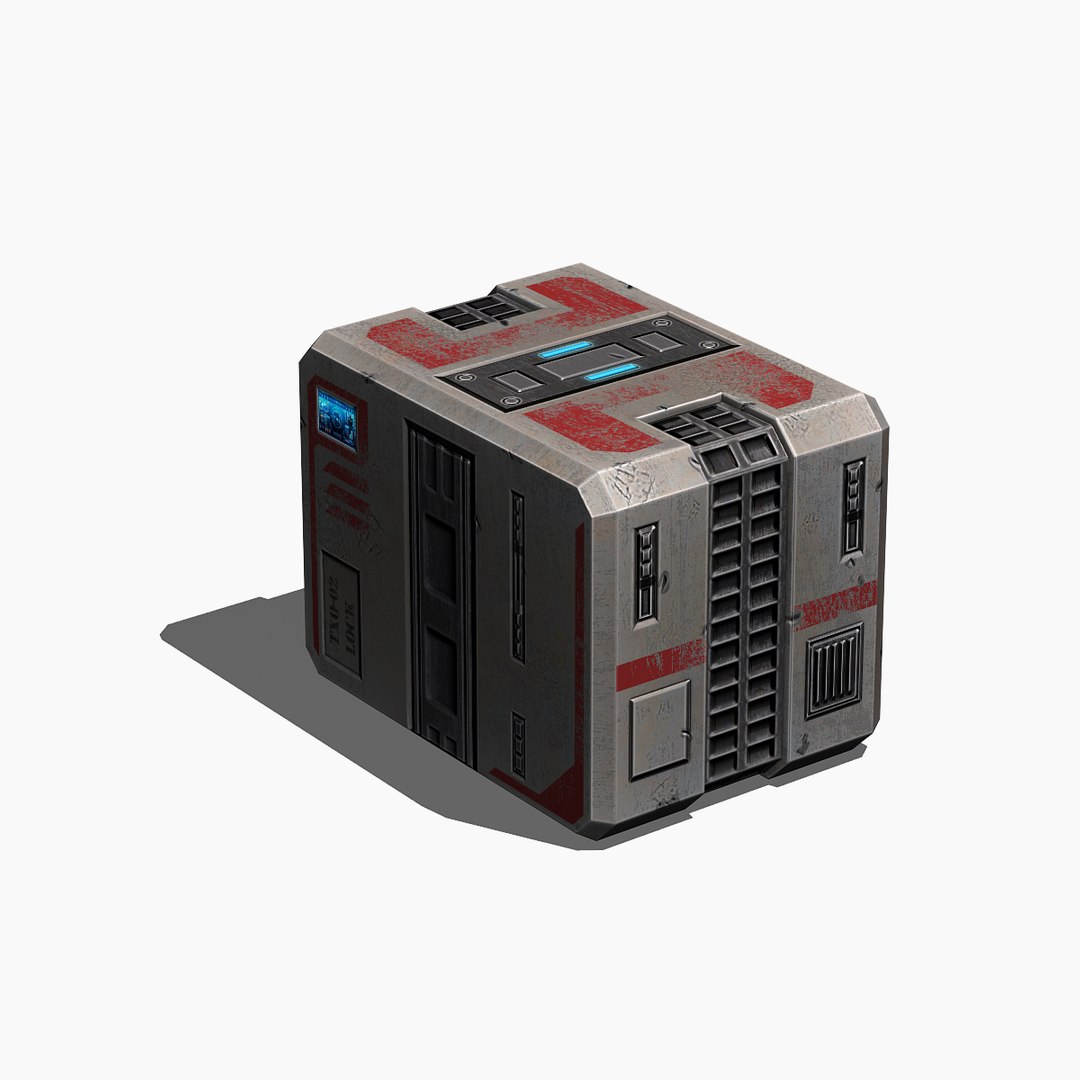 3d Futuristic Sci Container Model