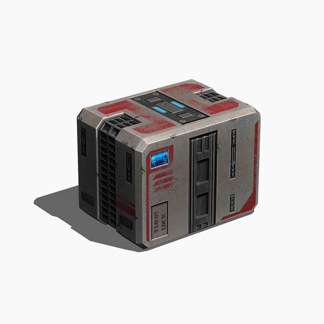 3d Futuristic Sci Container Model