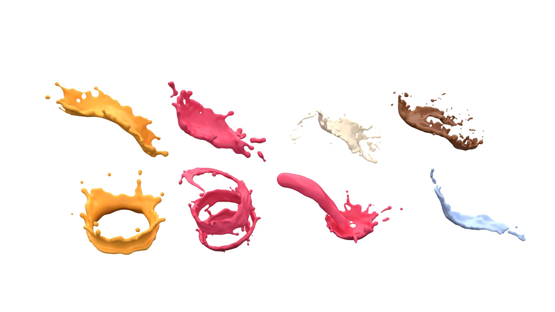 3D Splash Assets Pack For Blender 3D Model - TurboSquid 2331963